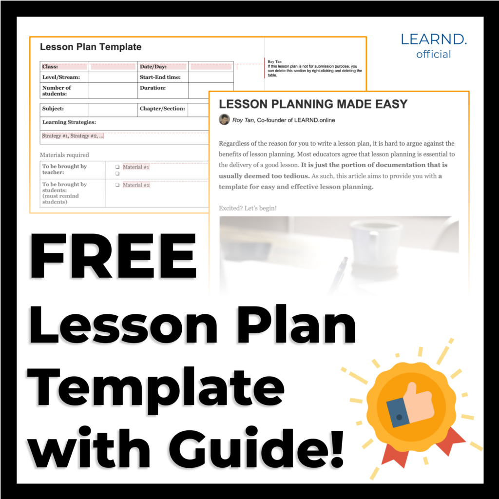 FREE Lesson Plan Template + Guide – LEARND.online